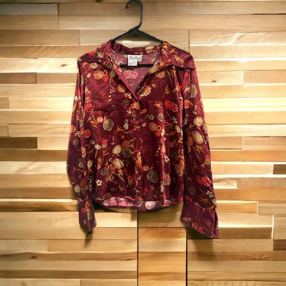Fred David | Tops | Fred David Womens Large Vintage Button Up Y2k ...